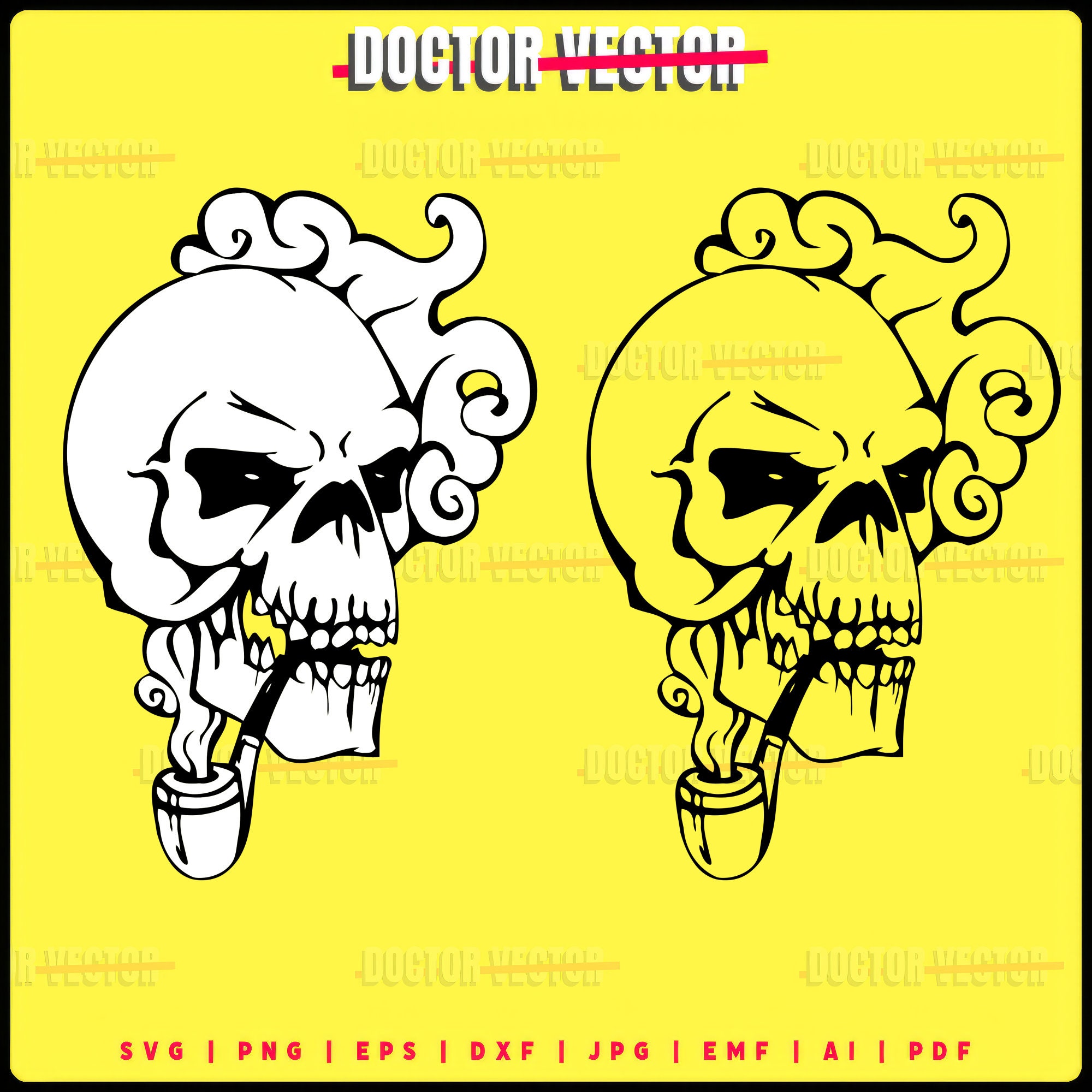Smoker Skull SVG Skull With Cigar SVG Cigarrette SVG Vector - Etsy ...