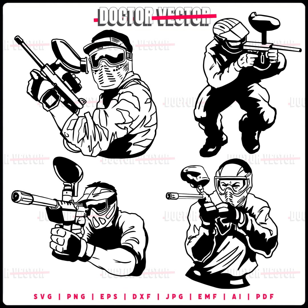 Paintball SVG Bundle Instant Digital Download 4 Paintball - Etsy