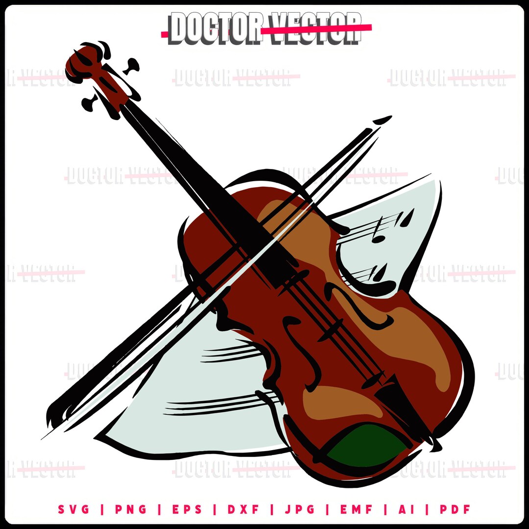 Violin SVG, Fiddle SVG, Instrument SVG, Printable Design for Cricut ...