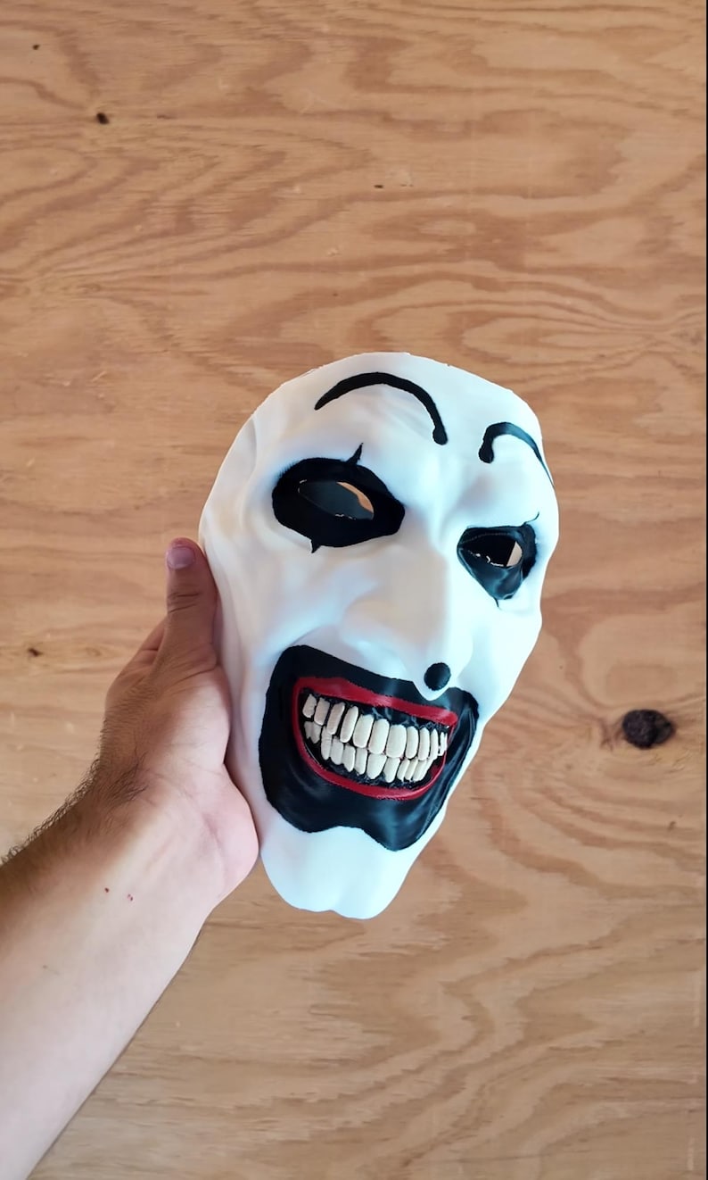 Terrifier Mask – Art the Clown 3D Printed Horror Prop for Halloween - Etsy
