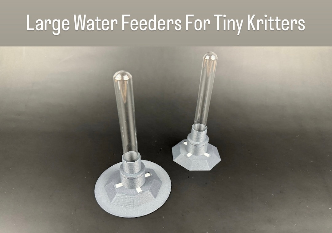 Large Wicking Test Tube Water Trough Feeder for Small Pets Insects ...