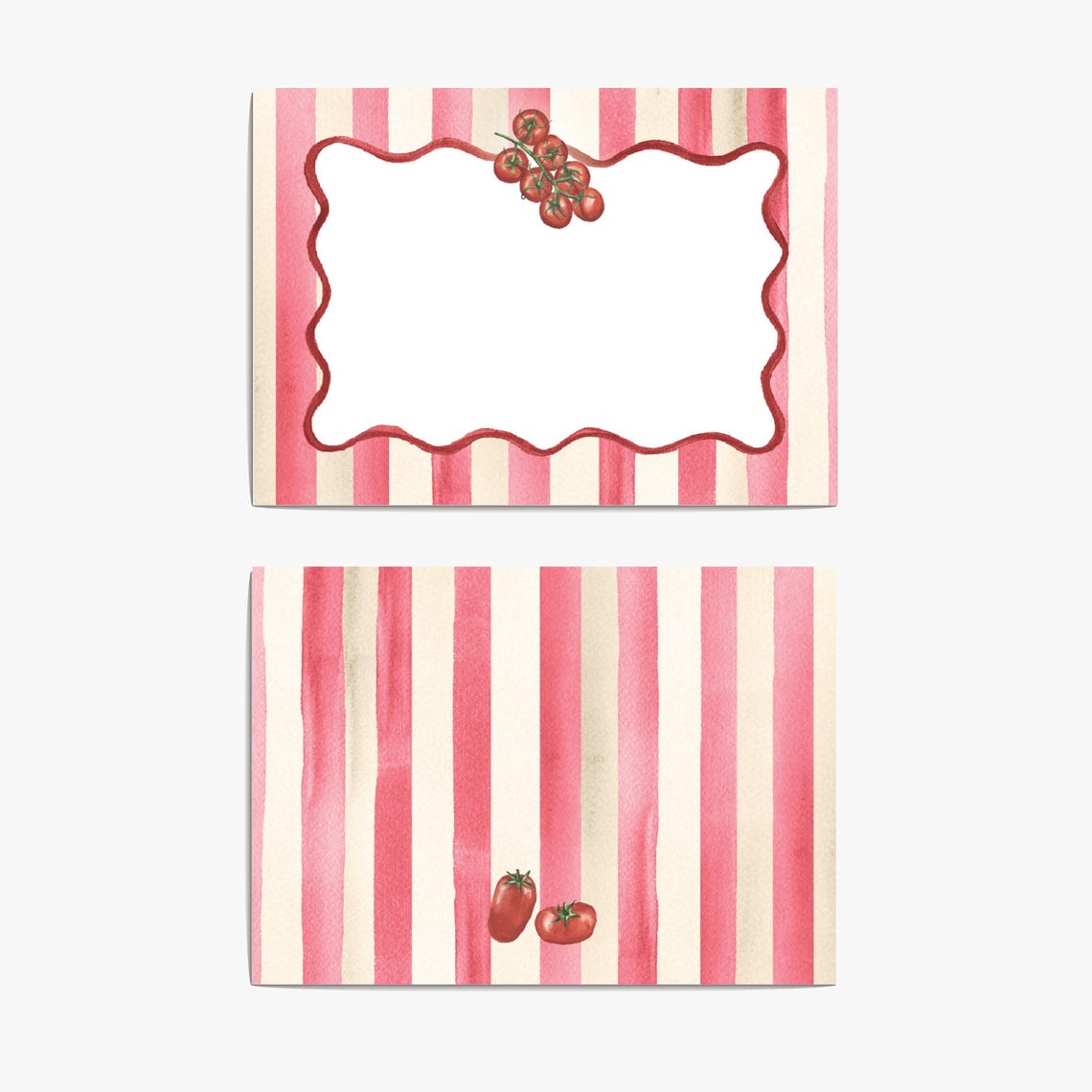 Tomato Notelets – Set of 30 Mini Cards | Cheeseboard Labels, Place ...