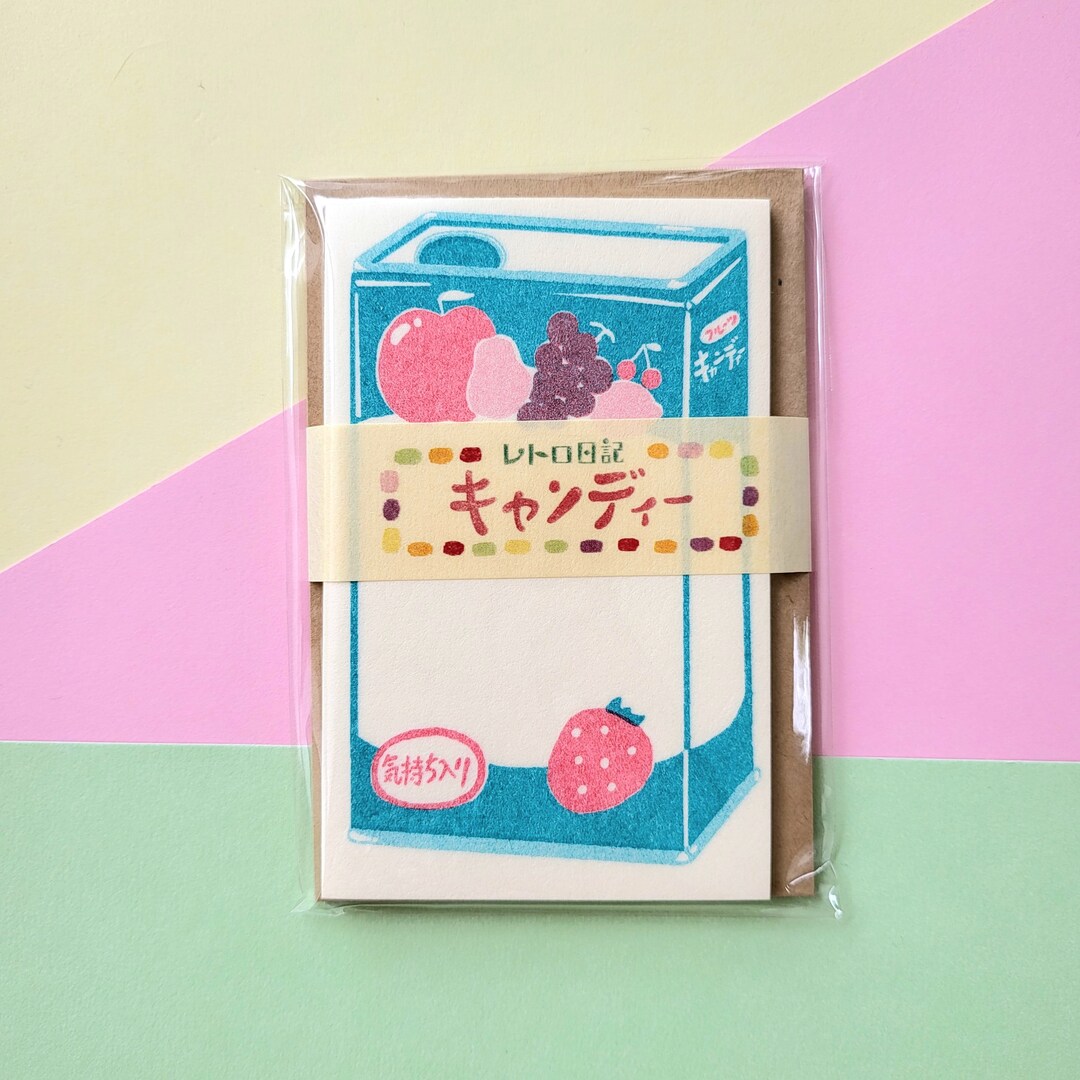 Mini Letter Writing Set - Retro Candy Tin Japanese - Etsy Australia