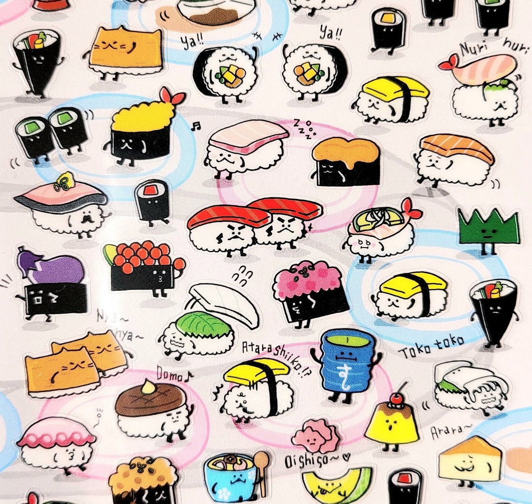 Japanese Sushi Nigiri Onigiri Stickers - Etsy