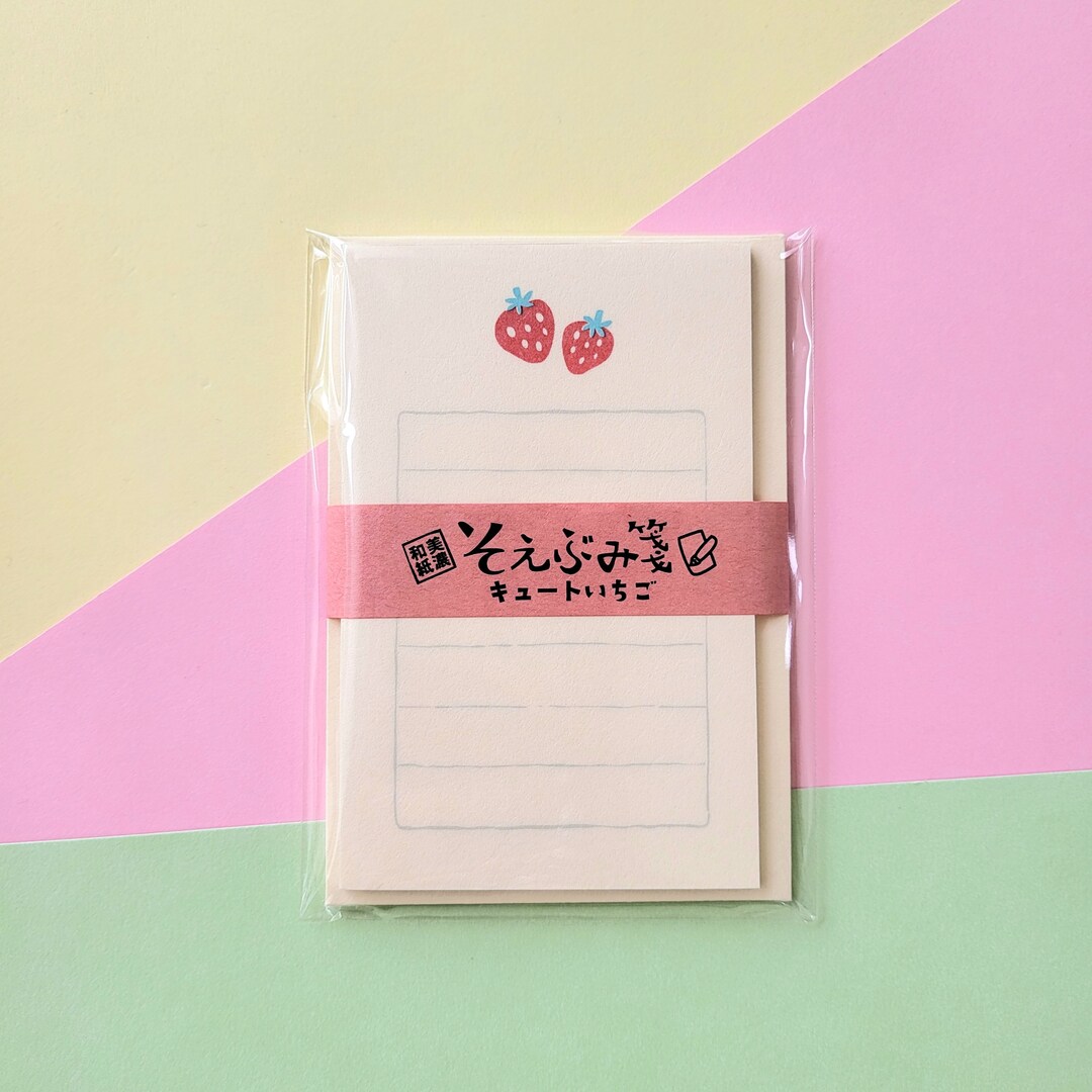 Mini Letter Writing Set Strawberry - Etsy