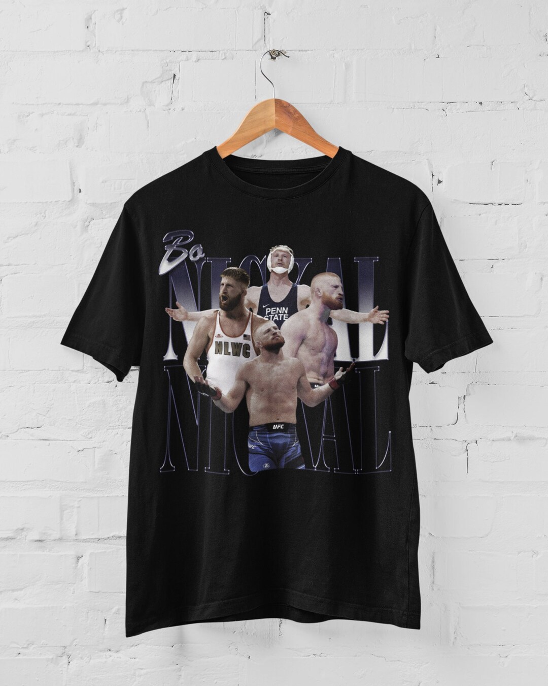 Bo Nickal MMA Vintage 90s Retro Graphic Collage T-shirt - Etsy