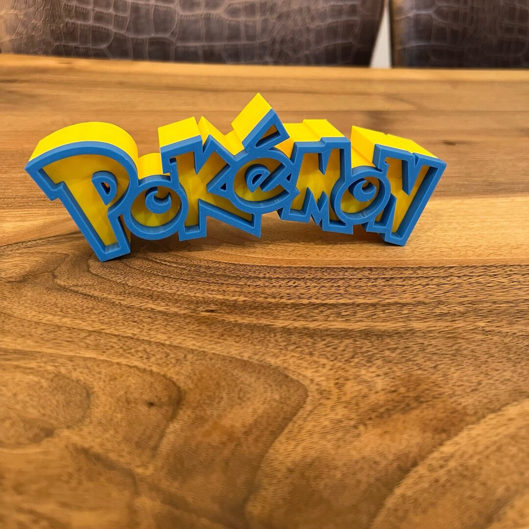 Pokemon Logo 3D - Etsy