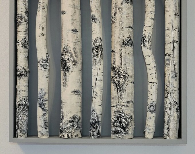 3D Birch/aspen Tree Logs 100% Wood - Etsy