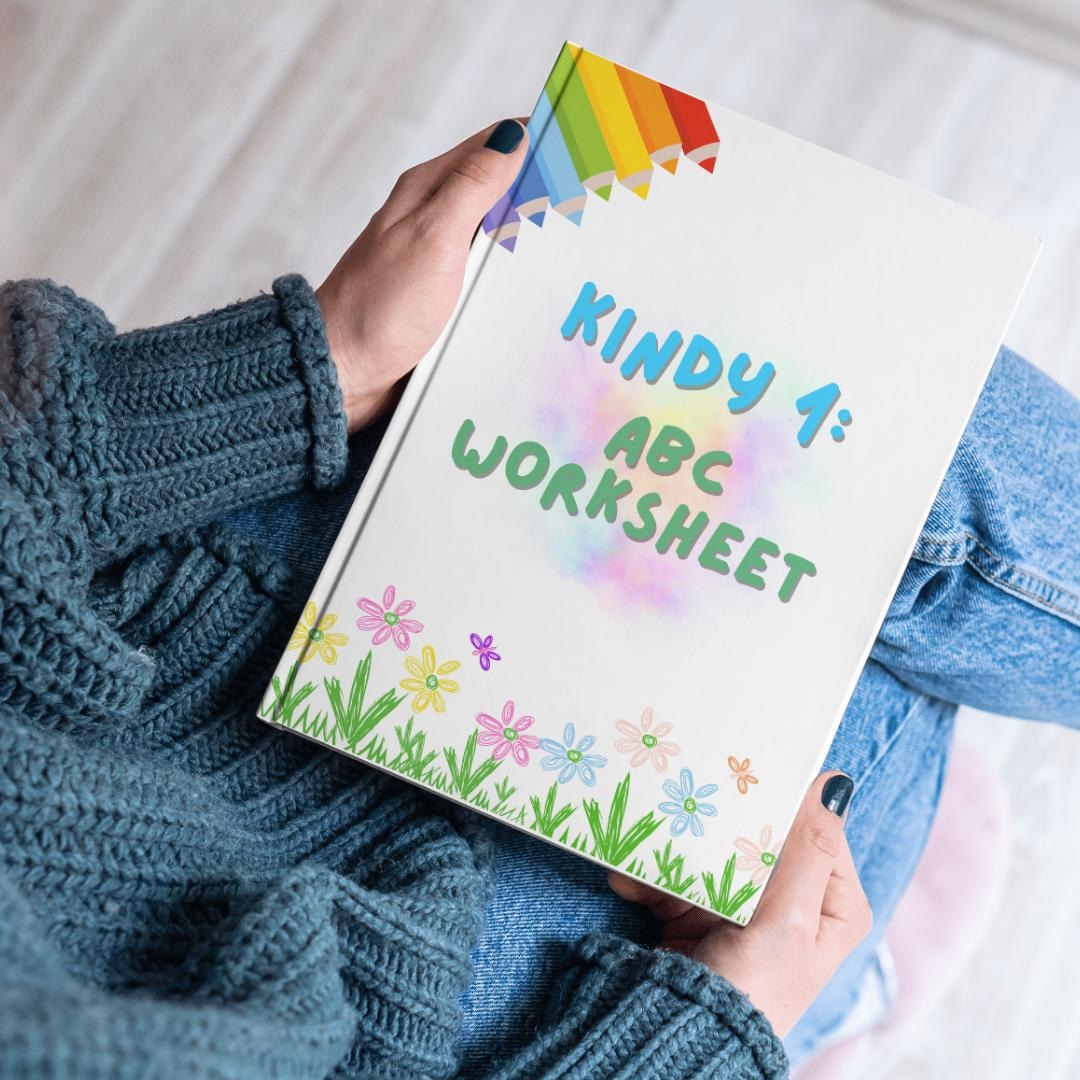 Kindy 1 English PDF Worksheet: Abc's & Coloring - Etsy