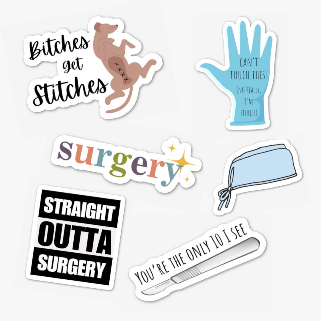 Veterinary Surgery Sticker Set / Vet Med Stickers / Vet Tech - Etsy