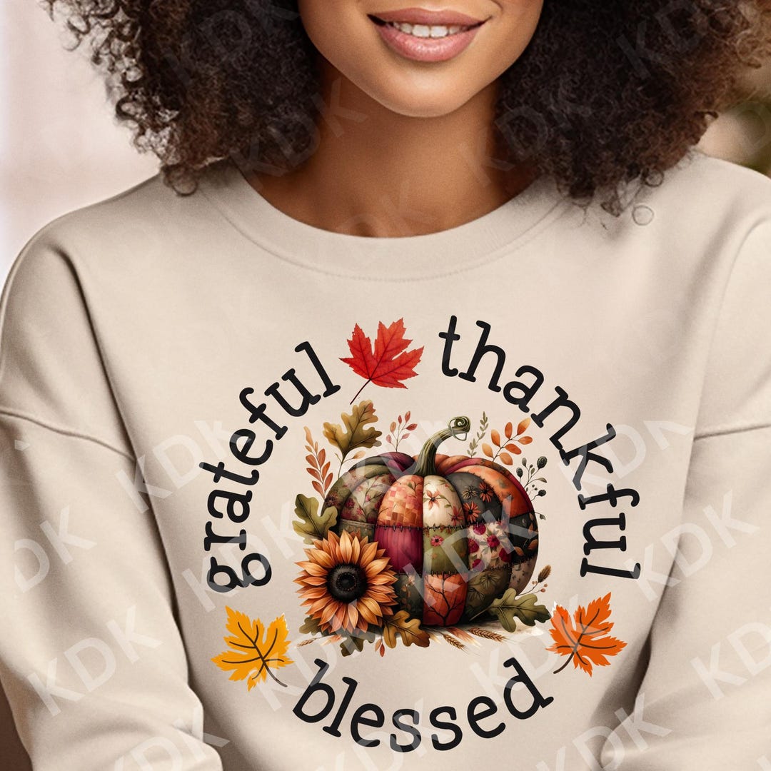 Grateful Thankful Blessed PNG Instant Digital Download, Sublimation ...