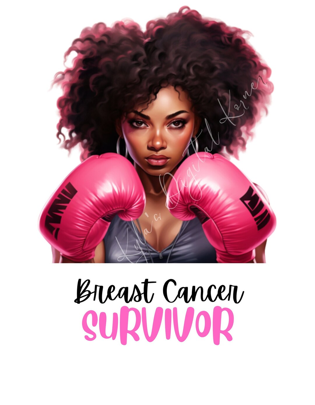 Breast Cancer With Boxing Gloves PNG Sublimation Design, Breast Cancer ...