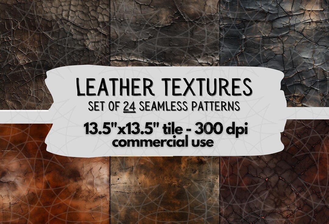 Worn Leather Seamless Pattern, Leather Digital Paper, Cracked Leather ...