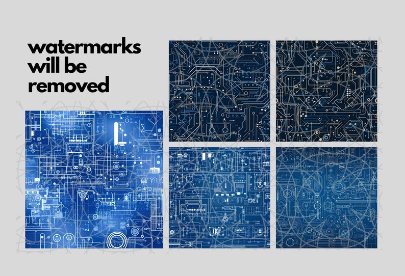 Technical Blueprints Digital Paper, Technical Blueprints Seamless ...