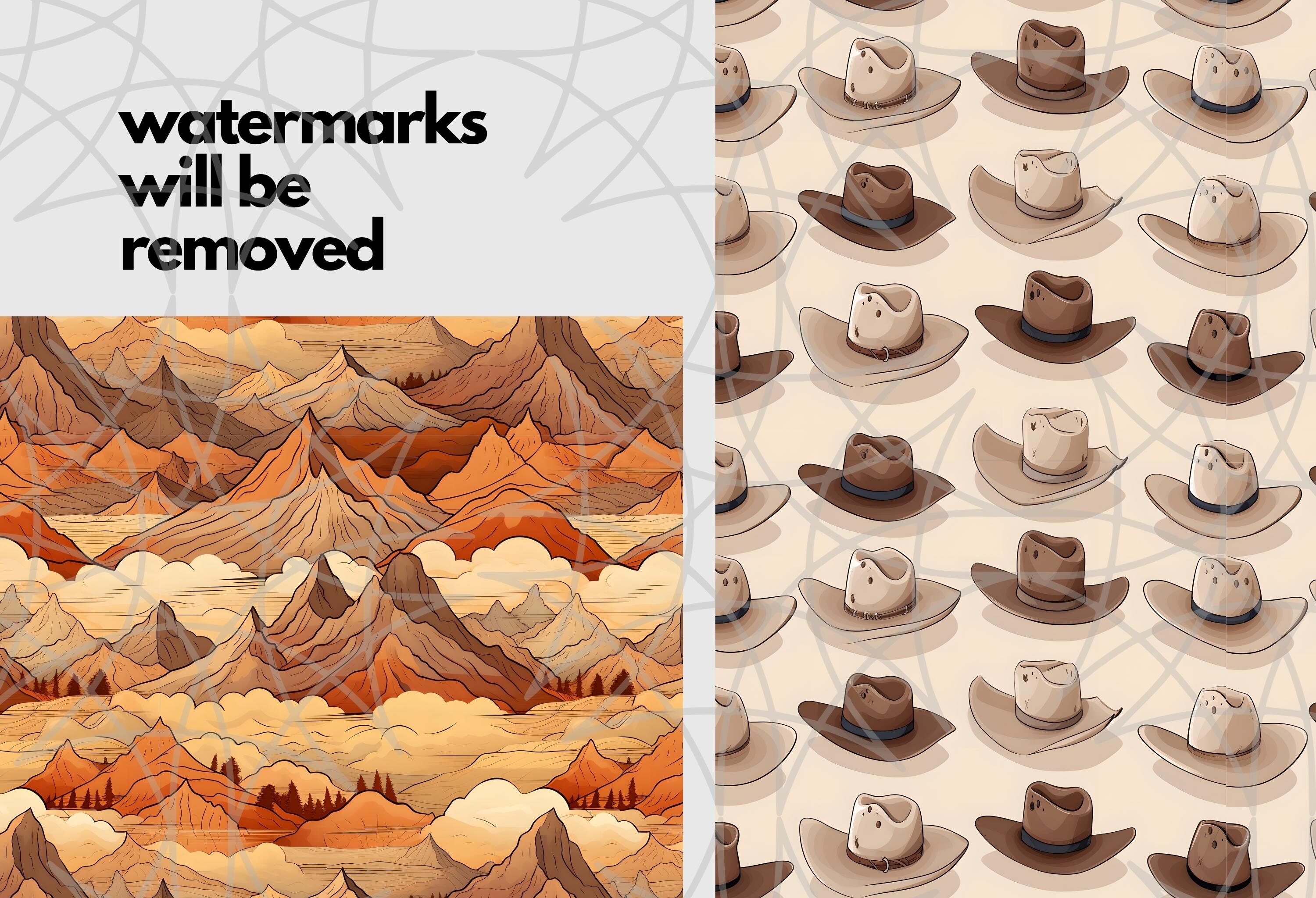 COUNTRY WESTERN Western Seamless Repeat Pattern, Retro Backgrounds ...