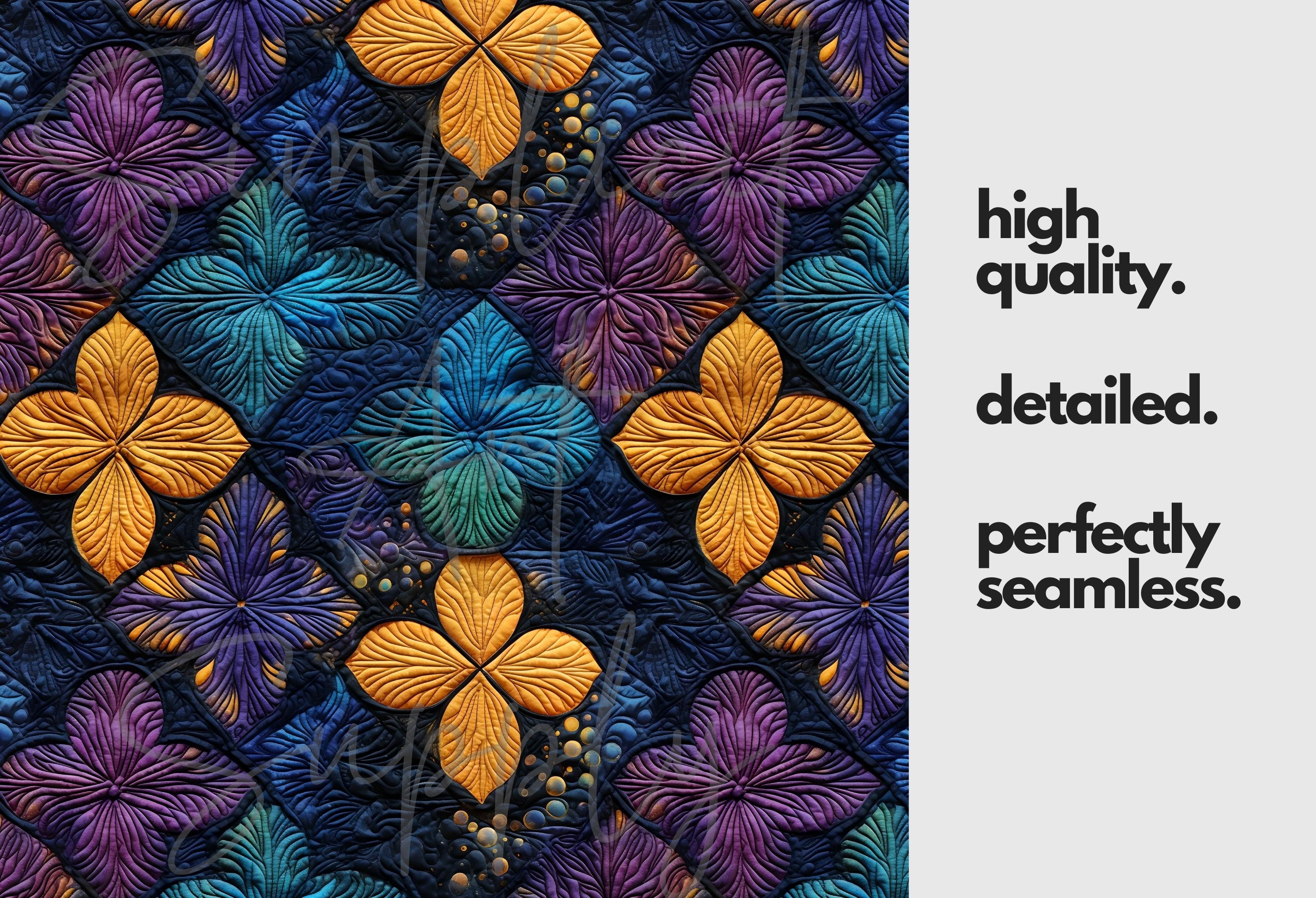 40 Batik Quilt Textures Seamless Pattern Digital Paper Bundle, Quilt ...