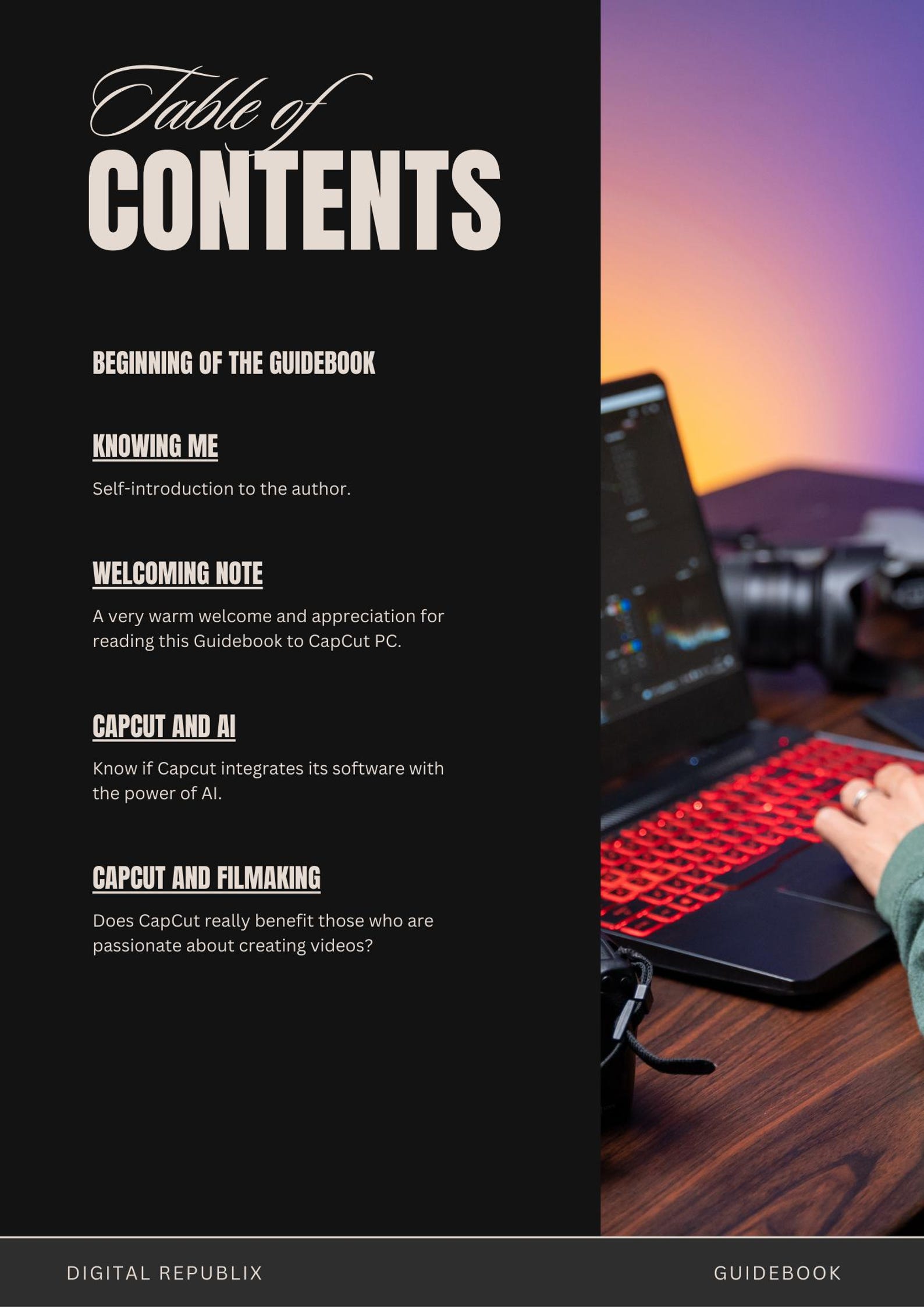 Capcut Editing for Creators: Guidebook for PC – Instant Download - Etsy