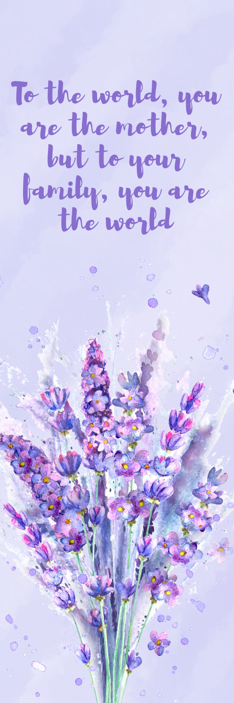 Mother's Day Printable Bookmark, Flower Bookmark, Heartfelt Gift for ...