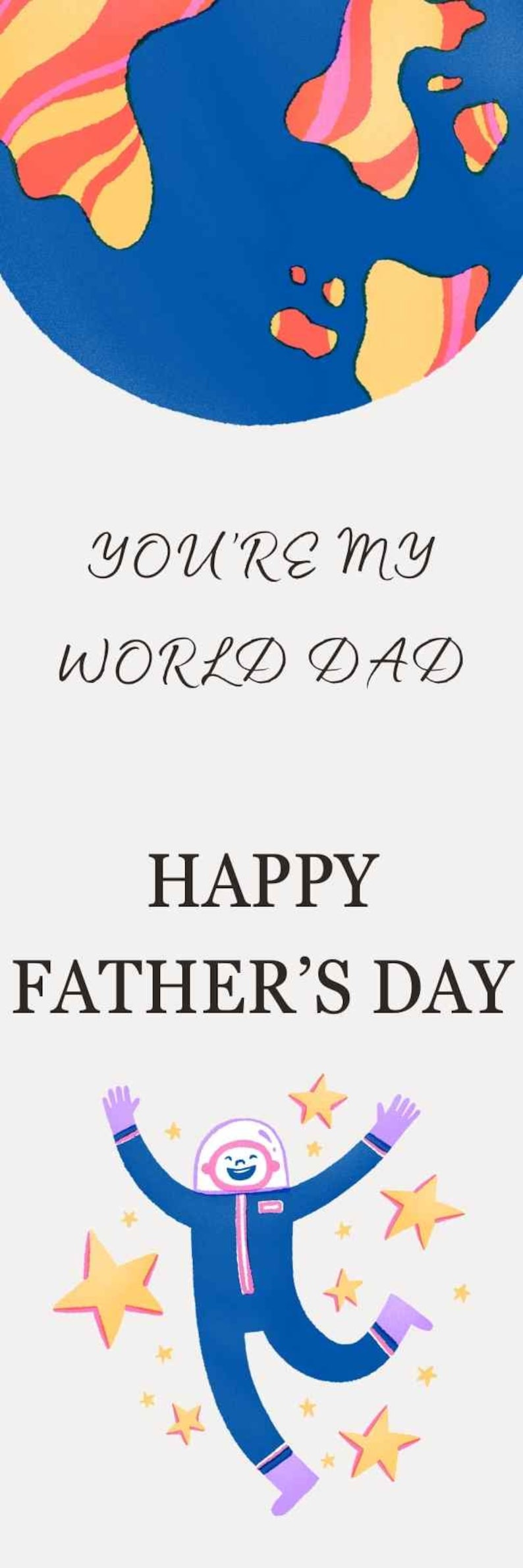 Father's Day Printable Bookmark, Fathers Day Gift, Bookmark Gift ...