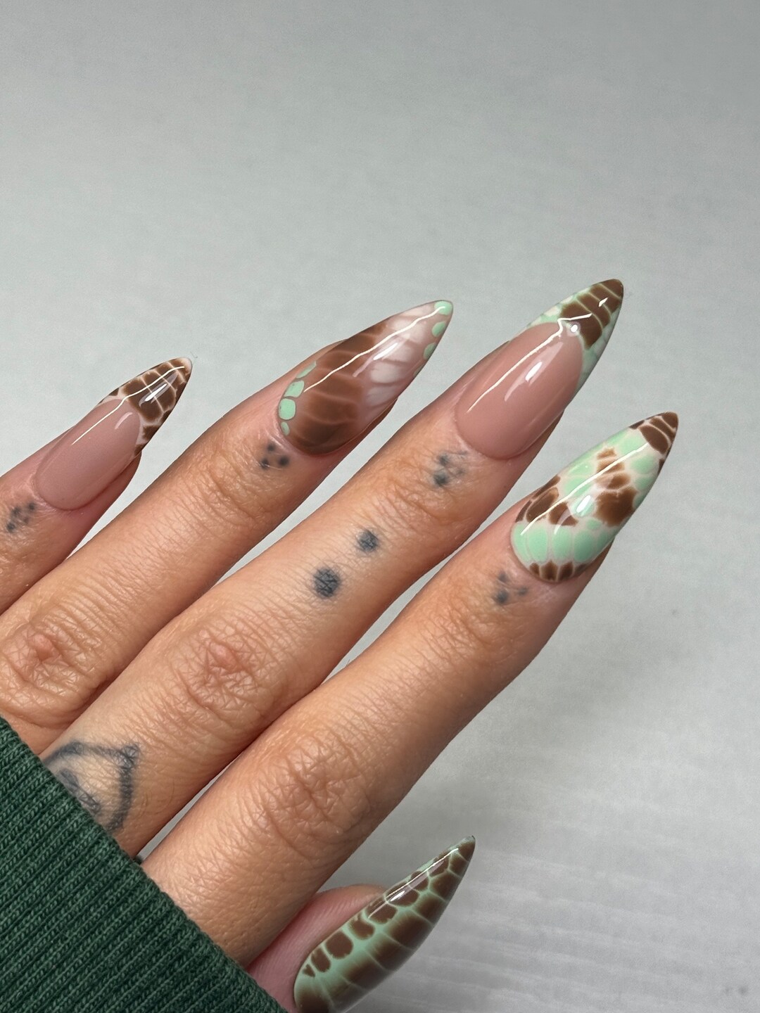 Croc Print Design Press on Nails | French Nails | Custom Made Press Ons ...