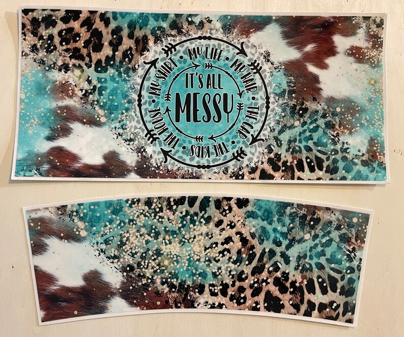 40oz. Cup Wrap Decal / 2pc Vinyl Decal Design for Stainless Steel Cup ...