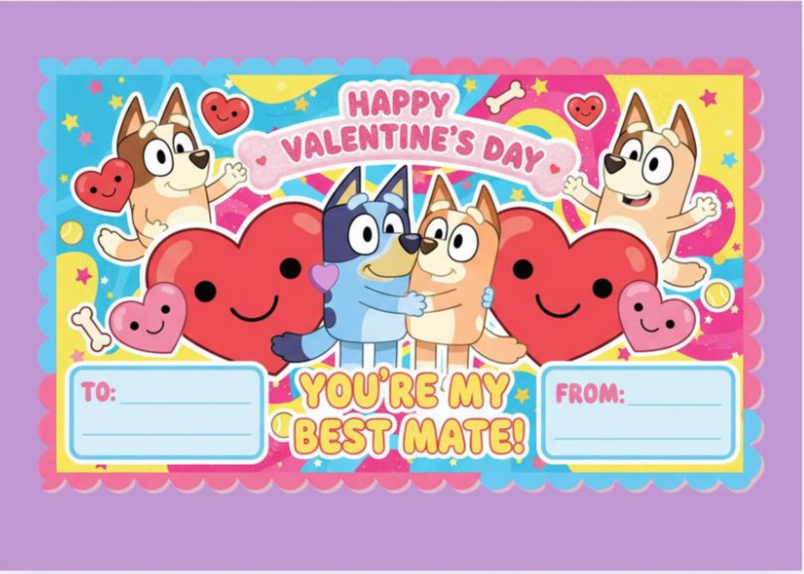 BLUEY VALENTINES CARDS - Etsy