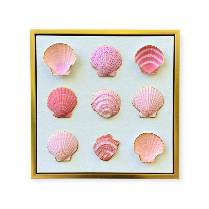 Hand Painted Seashells| Coastal Wall Art| Nursery Decor| Ocean-inspired ...