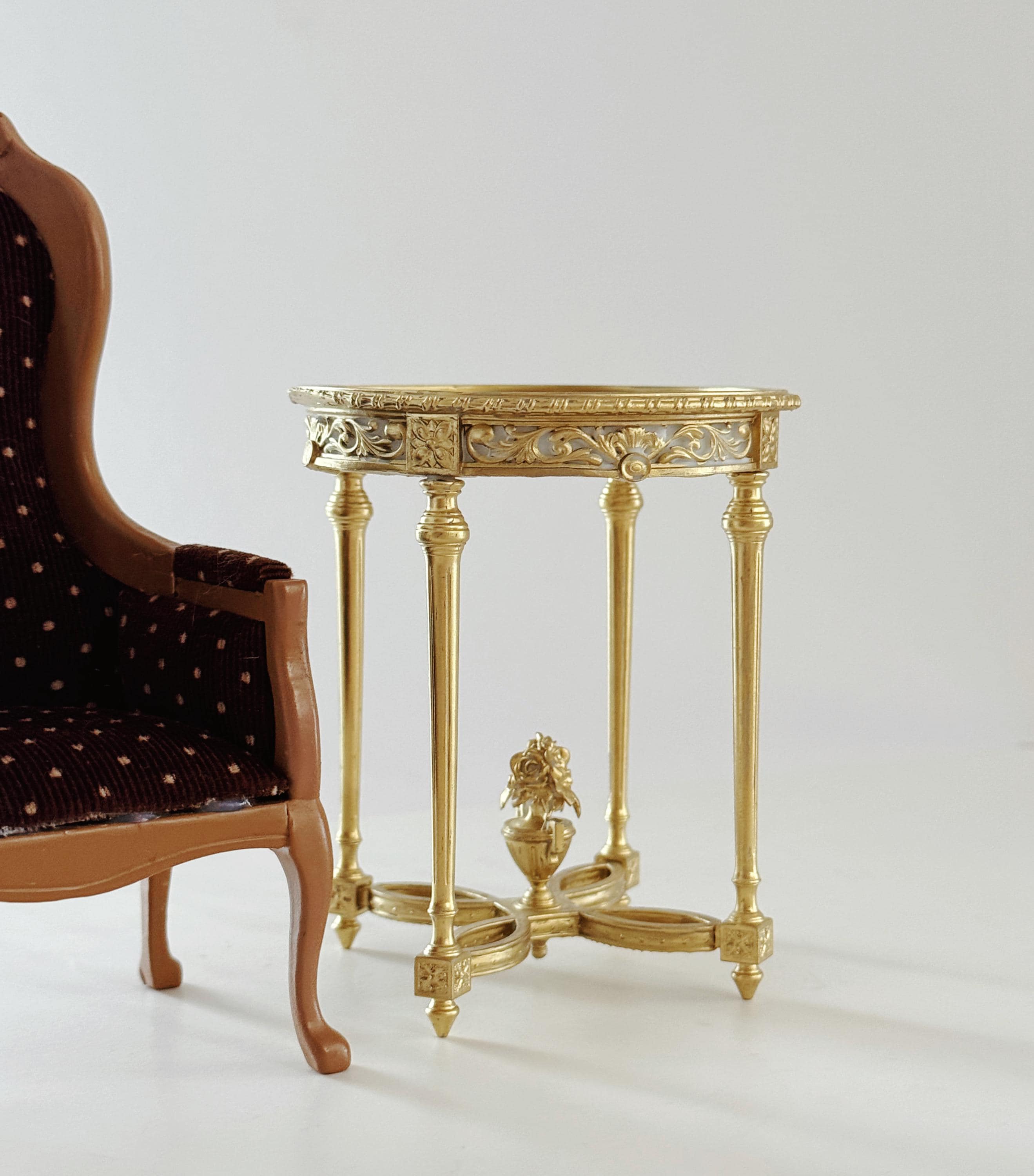 Miniature 3D Print DIY KIT Dollhouse Baroque Style Side Table ; 1:12 or ...