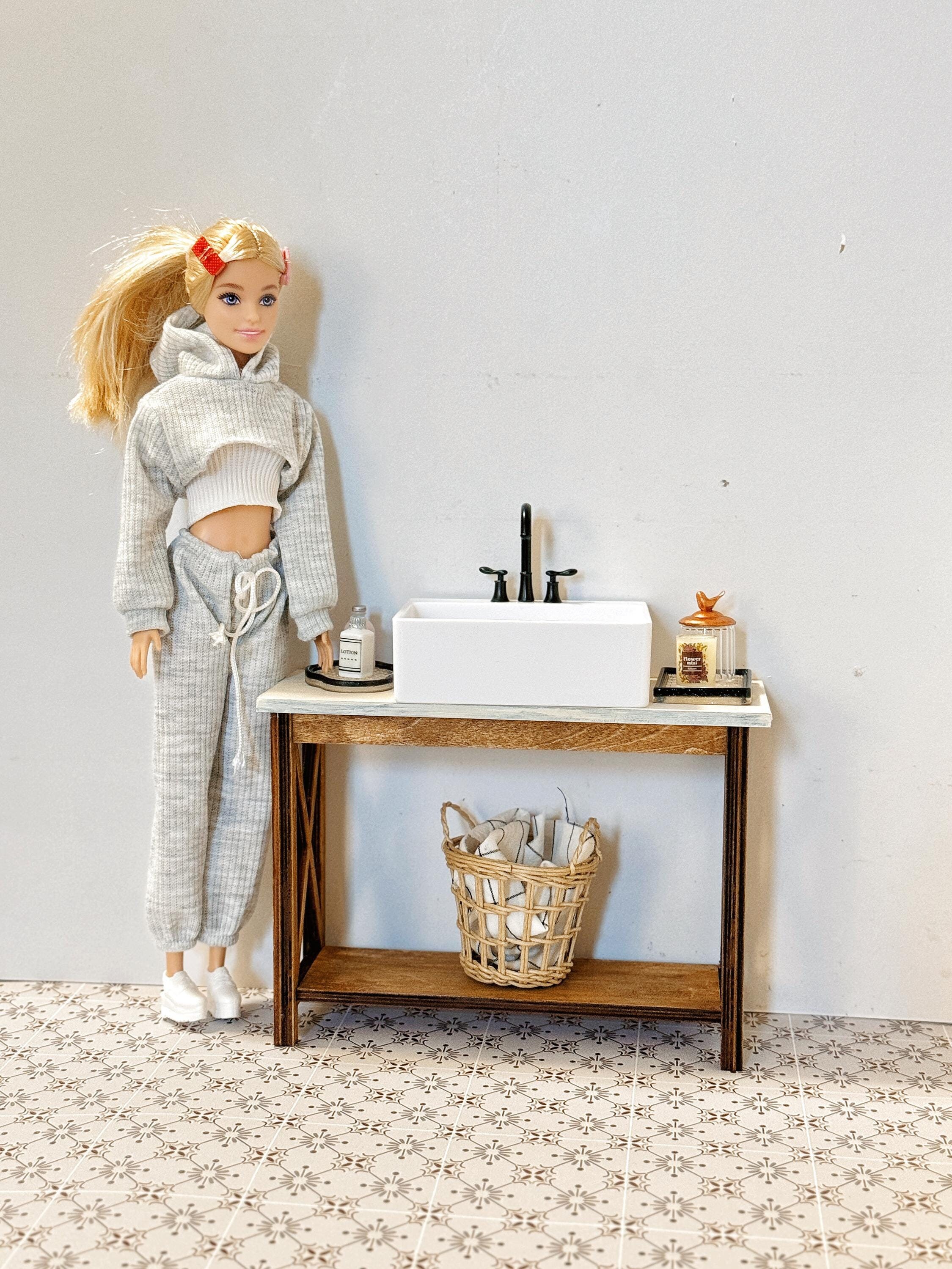 1:6 Miniature Dollhouse DIY KIT Kitchen Island Table; 1/6 Scale ...