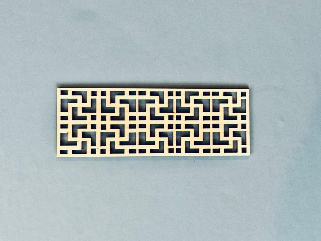 Geometric Handcrafted Wooden Lattice Panel; DIY Miniature Dollhouse ...