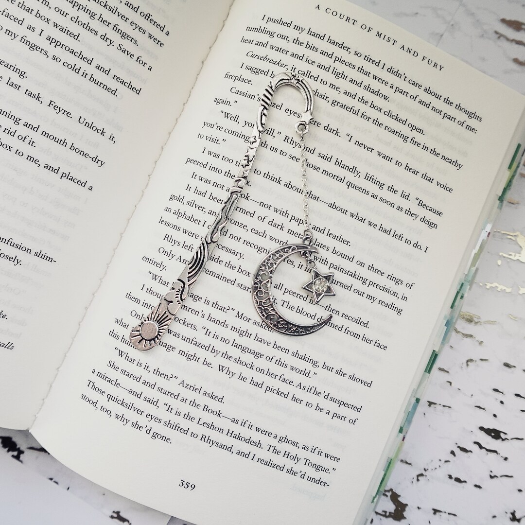 Crescent Moon Bookmark, Metal Bookmark, Cute Bookmark, Fantasy Bookmark ...