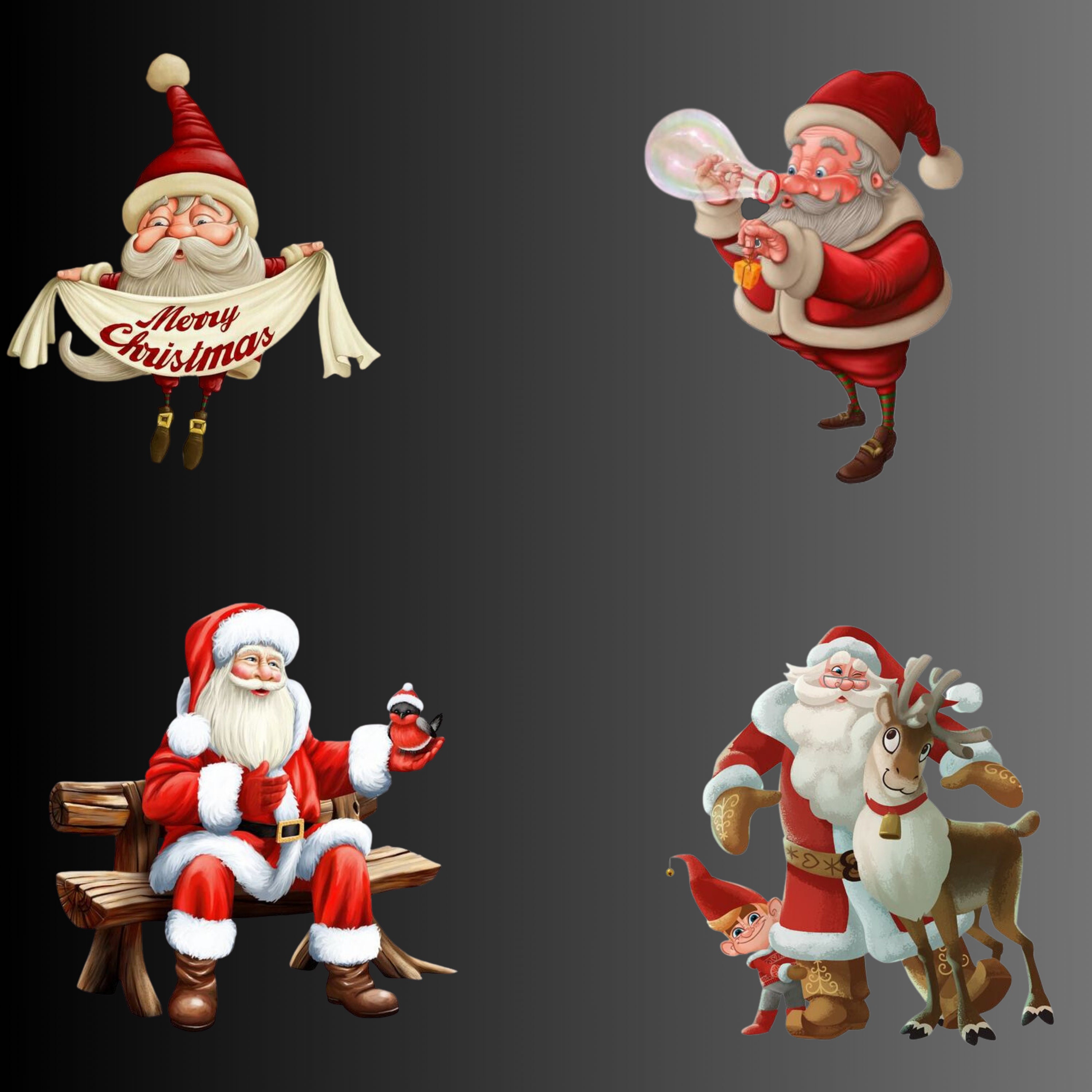 Santa Claus SVG and PNG Digital Illustrations: Add Magic to Your ...