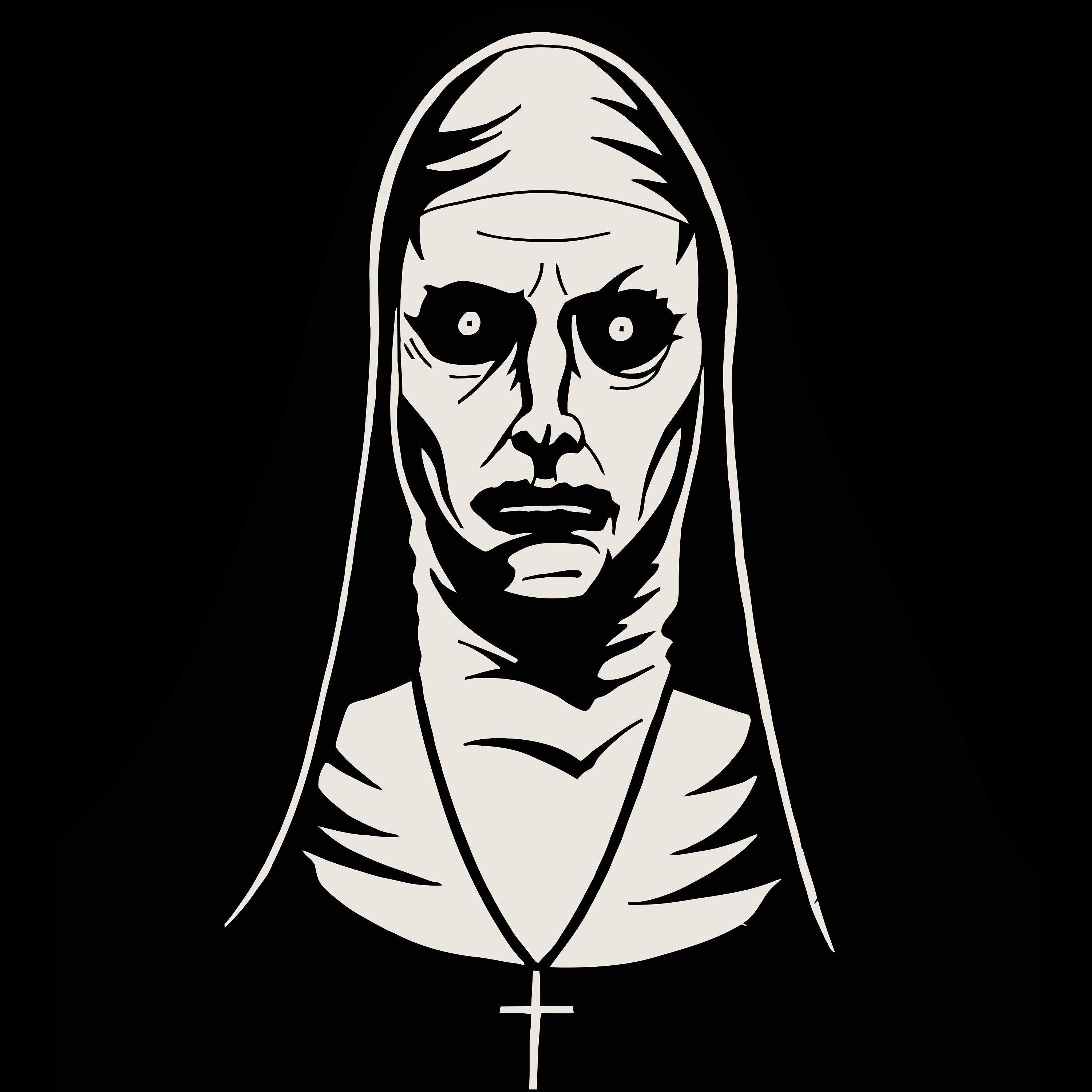 Christian Woman Svg,nun Svg,catholic Svg,nun Tattoo Svg,the Nun Mask ...