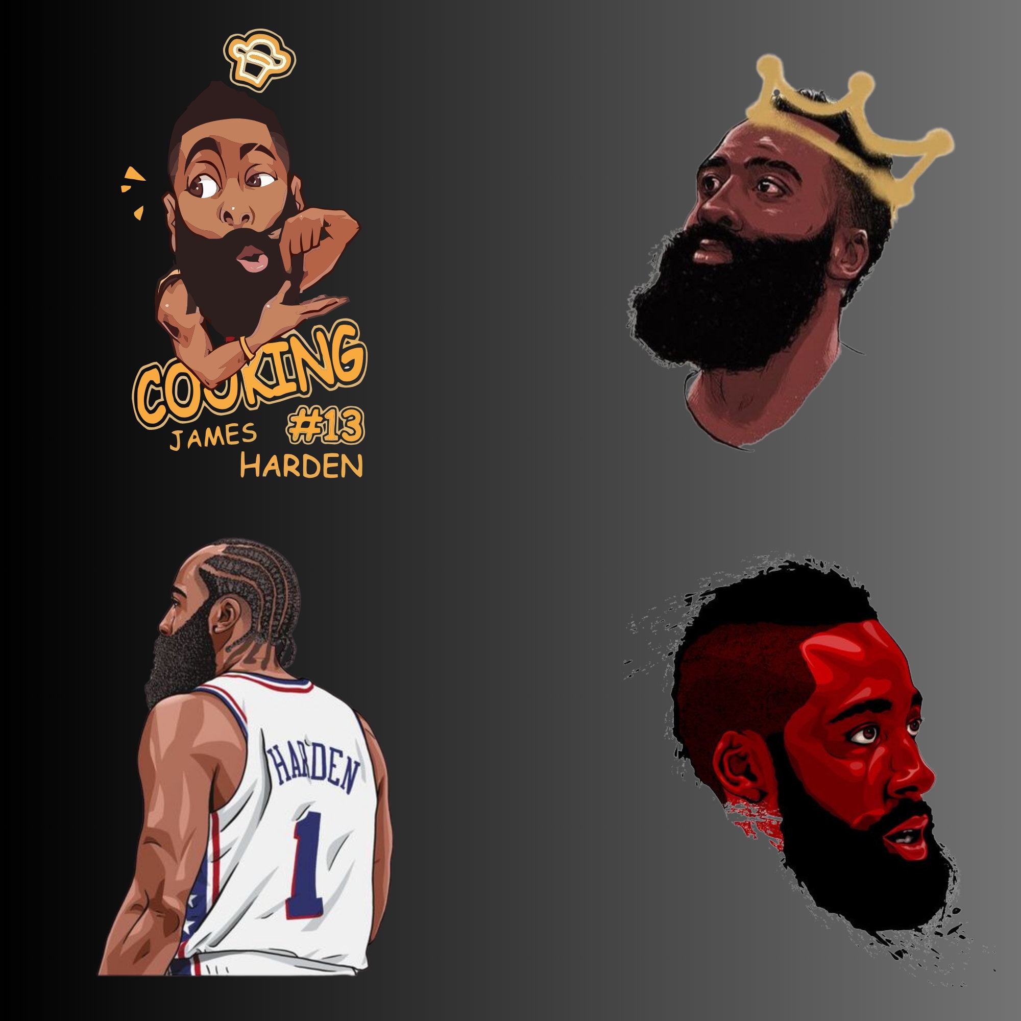 James Harden SVG and PNG Digital Illustrations: Unique Art for ...
