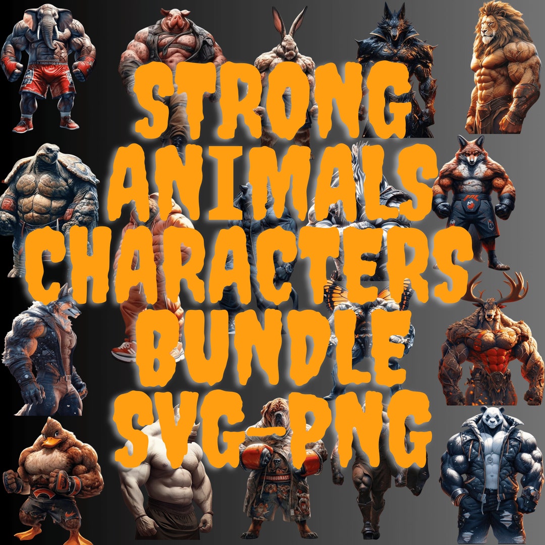 18 Powerful and Magnificent Animal SVG and PNG Files.animal-themed ...