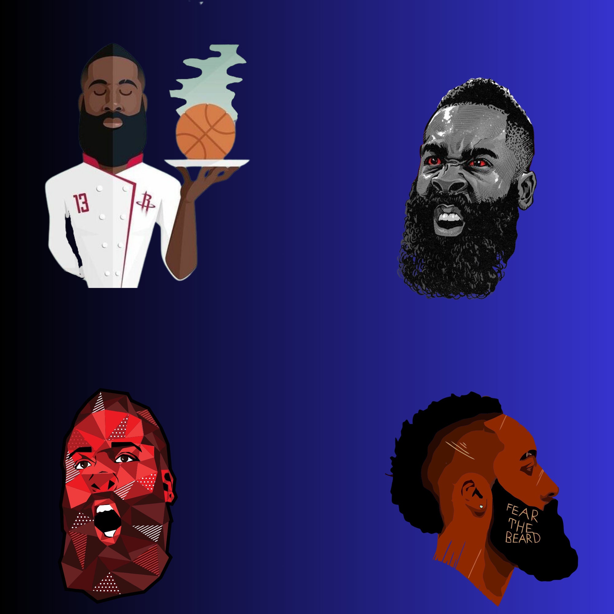 James Harden SVG and PNG Digital Illustrations: Unique Art for ...