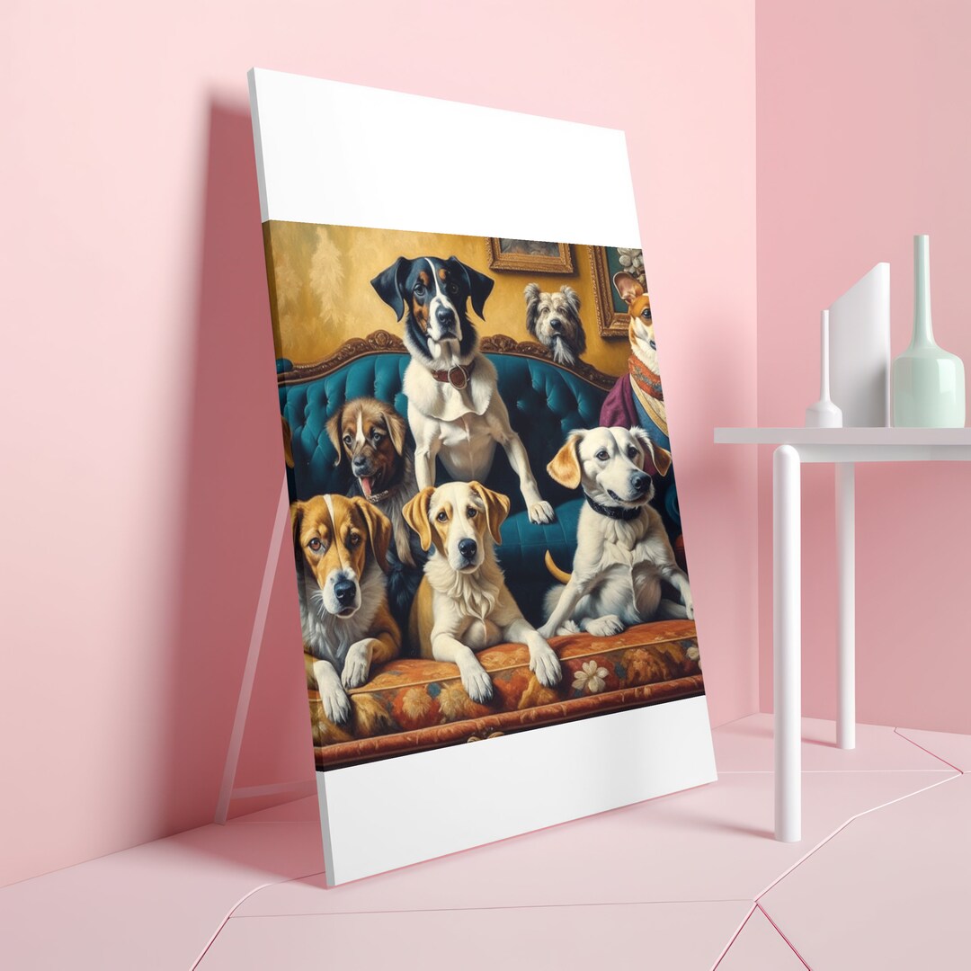 Dog Portrait Prints, Different Dogs, Printable Dog Illustration, Dogs ...