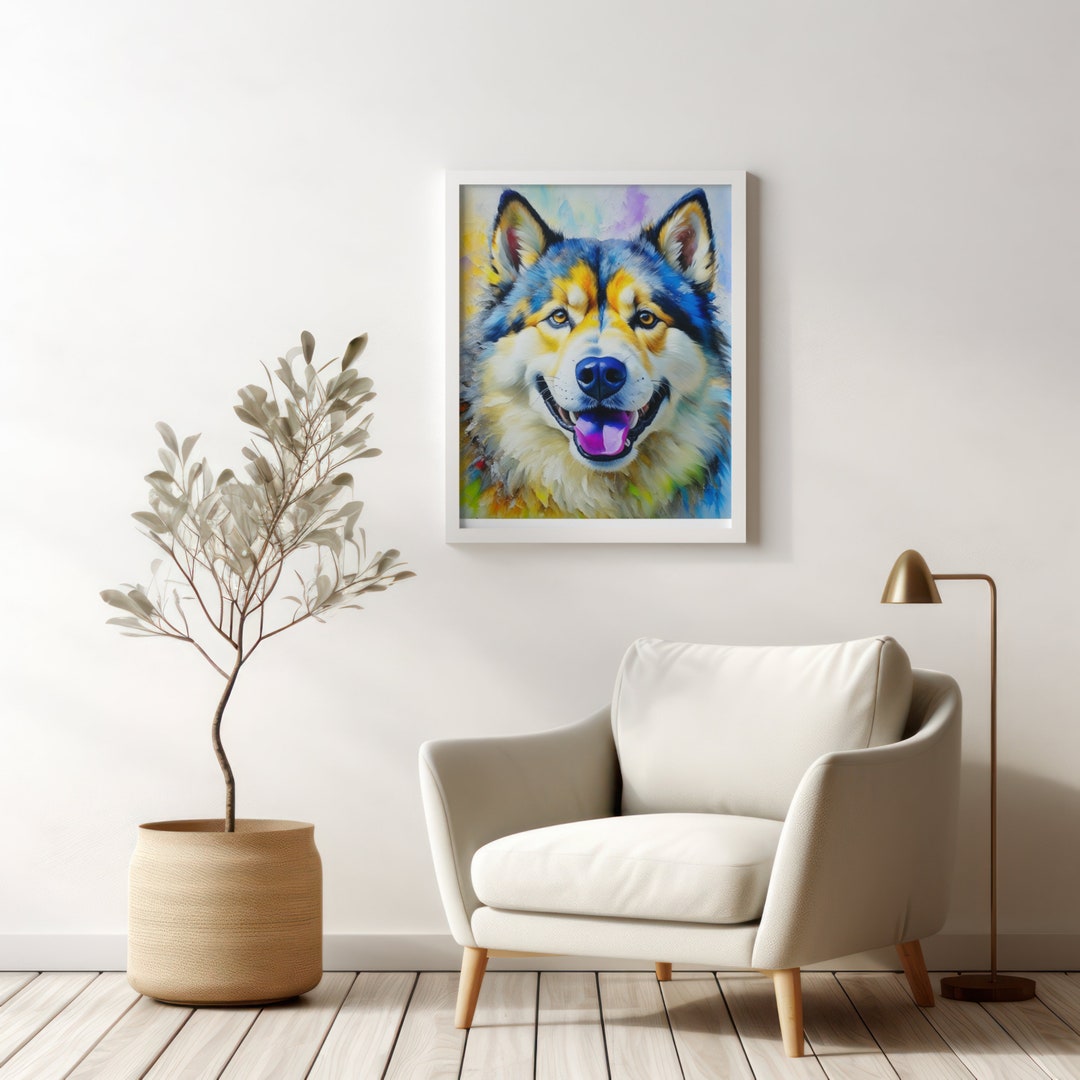 Dog Portrait Prints, 5 Different Dogs, Printable Dog Illustration, Dogs ...