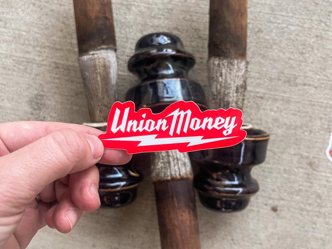 Union Money Hard Hat Sticker | Blue Collar Decal - Etsy