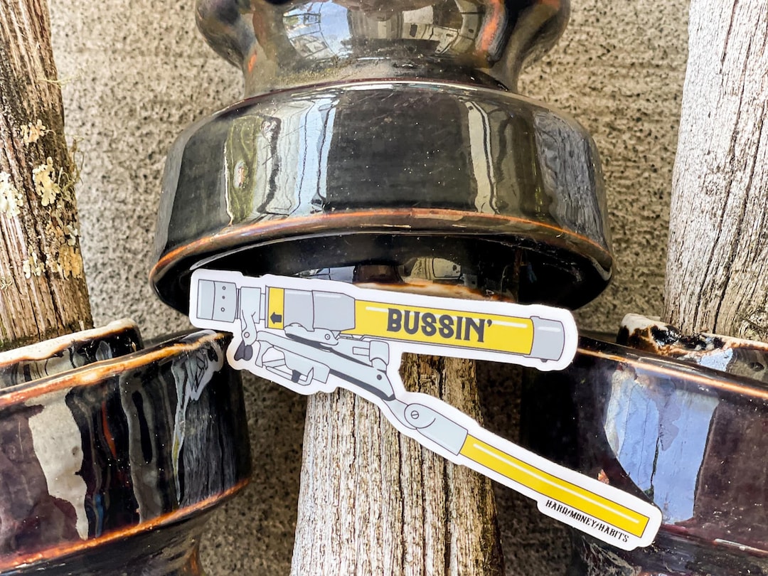 Bussin' Hard Hat Sticker | Lineman | Blue Collar | Great for Hardhat ...