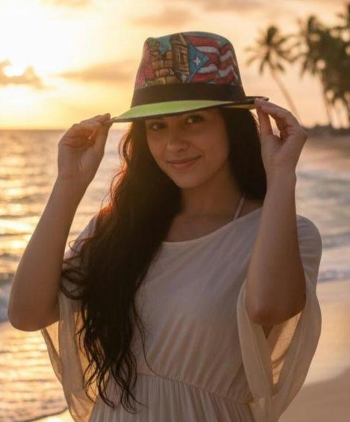 Hand Painted Puerto Rico Hat | Personalized Name Airbrushed Puertorican ...