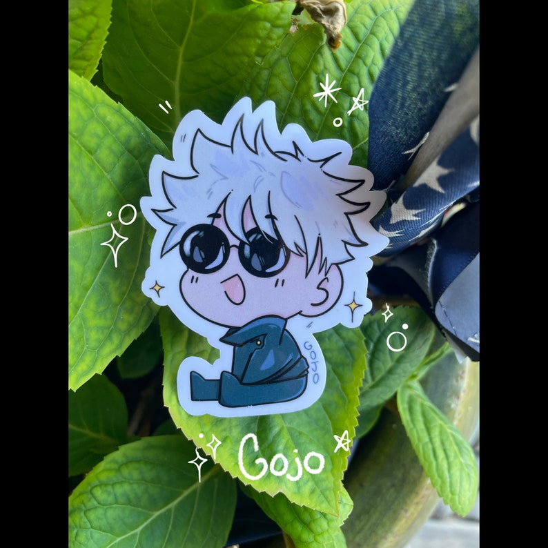 Geto and Gojo Set Cute Laminated Die Cut Sticker / Weatherproof Matte ...