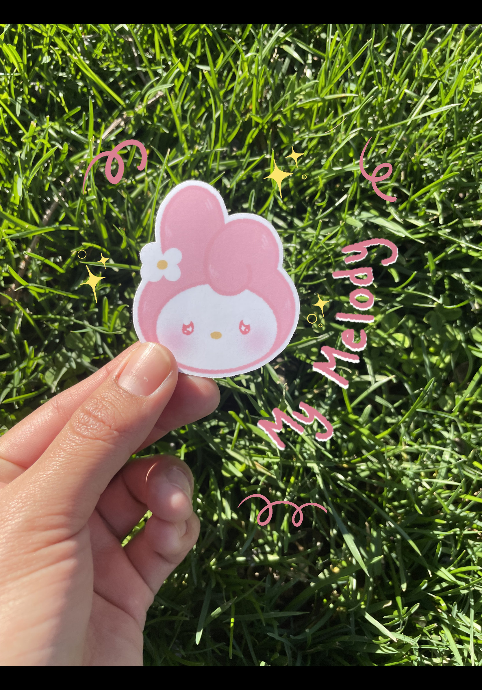 My Melody Cute Laminated Die Cut Sticker / Weatherproof Matte / for ...