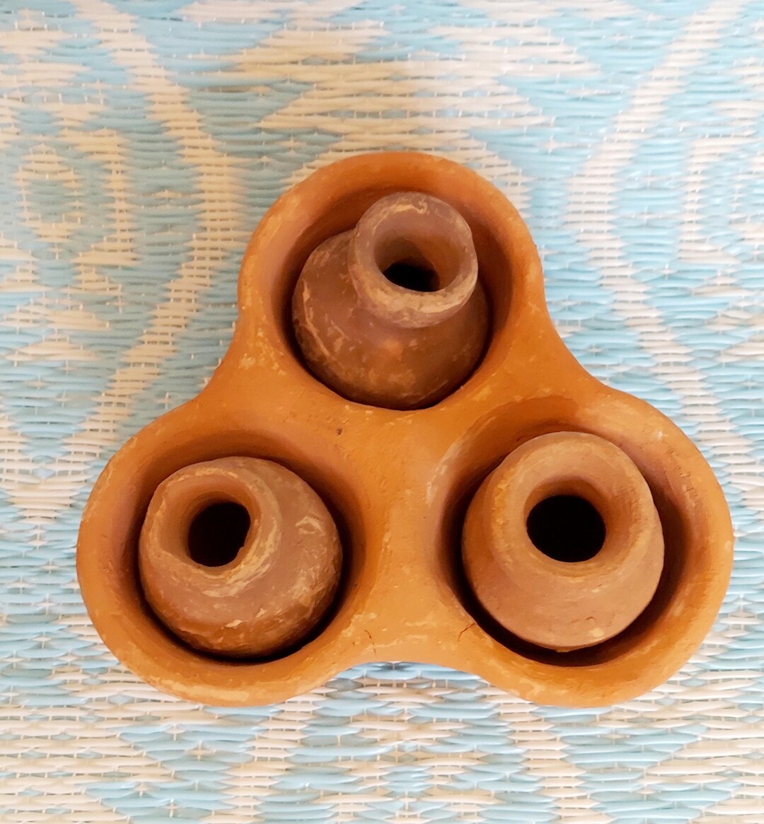 MARASSA Vodou Clay Altar for Twins PLAT 3 BOUCHES Lwa Loa Vodun Image ...