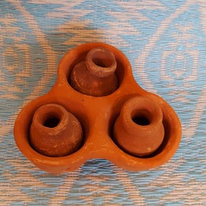 MARASSA Vodou Clay Altar for Twins PLAT 3 BOUCHES Lwa Loa Vodun Image ...