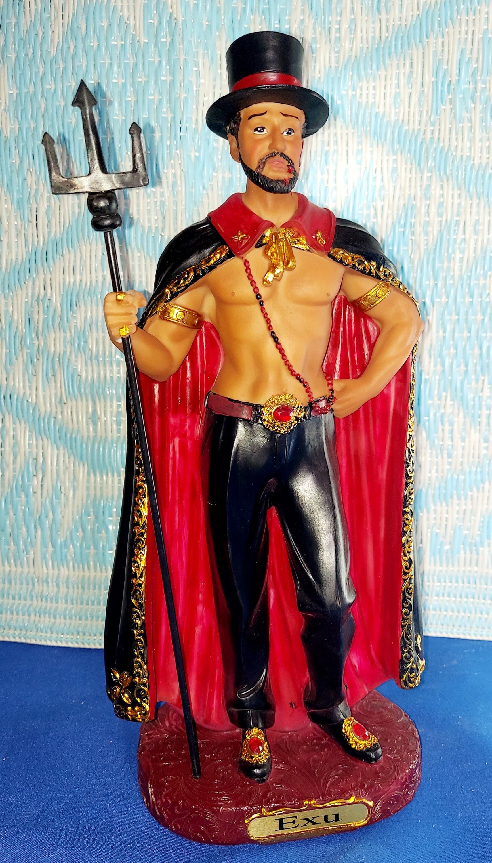 Esu Exu Statue Orixa Eshu Candomble Umbanda 12" Statue Legba Esu Eleke ...