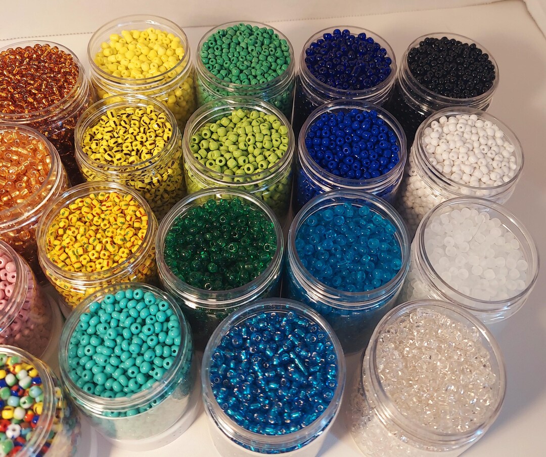 Orisha Beads 6/0 Czech Seed Beads in Jars – for Elekes, Ilekes, Ildes ...