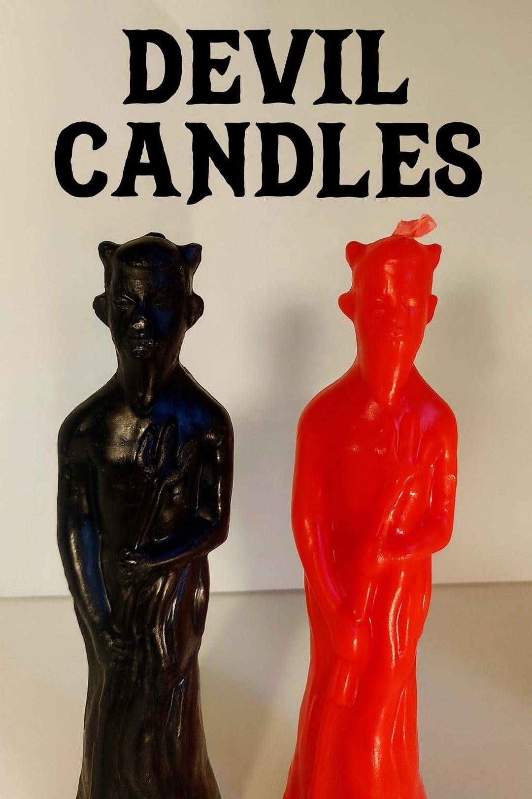 Red Winged Devil Candle | Gothic Halloween Altar Decor Satan Baphomet ...
