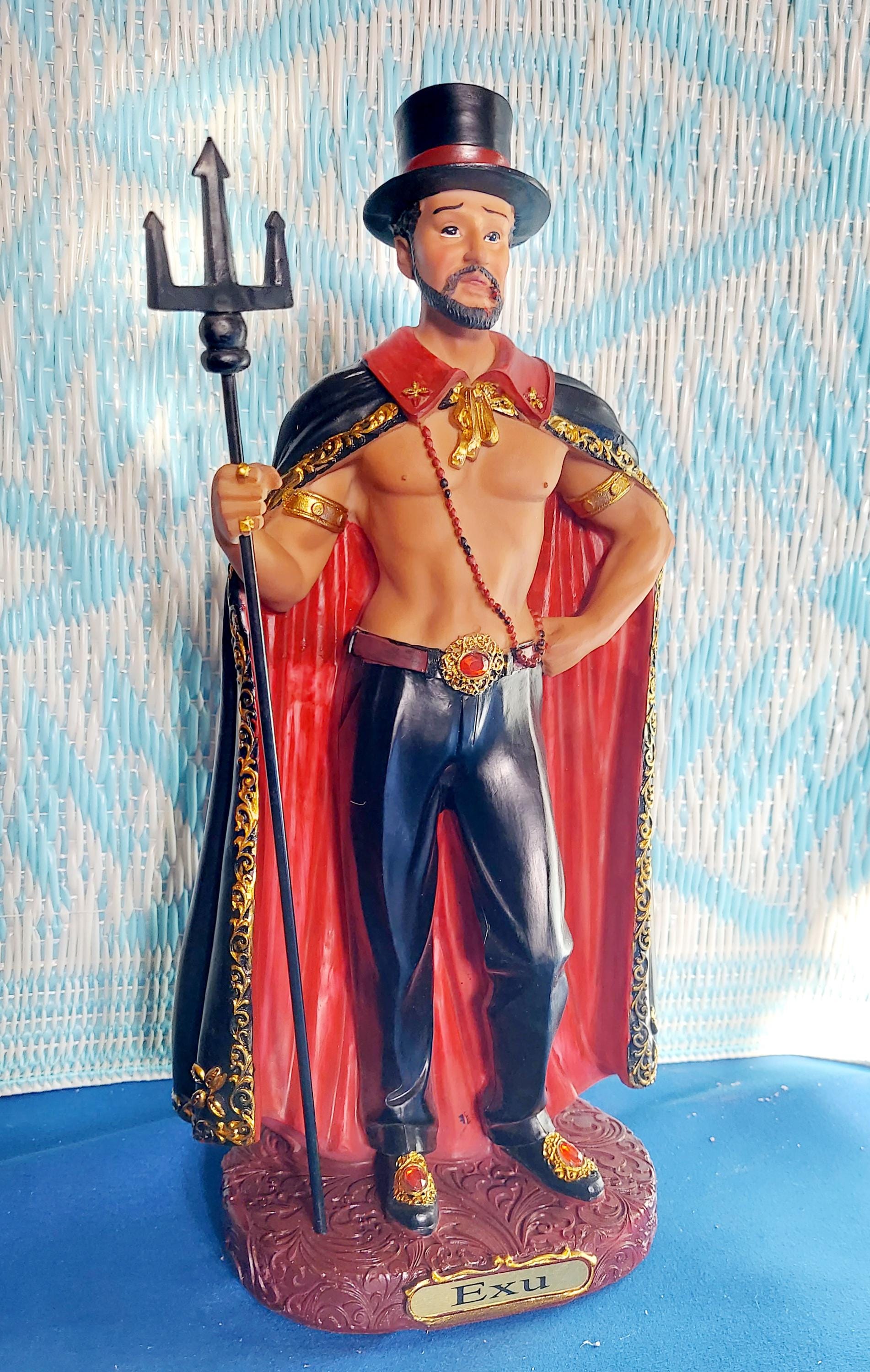 Esu Exu Statue Orixa Eshu Candomble Umbanda 12" Statue Legba Esu Eleke ...