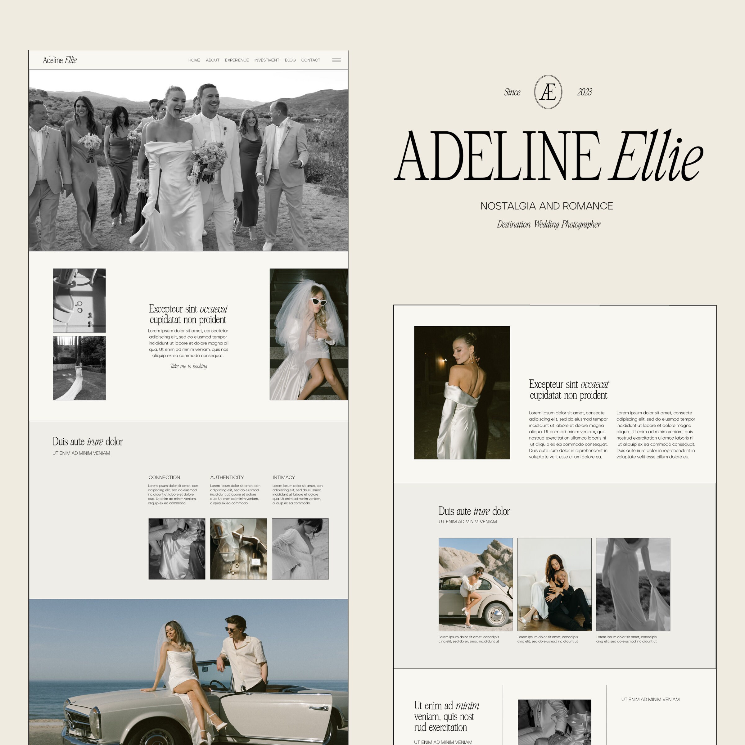 Showit Website Template adeline Ellie - Etsy
